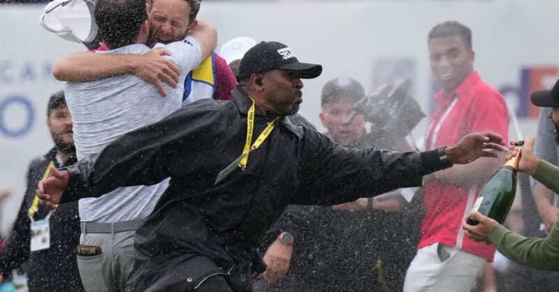 Security Guard Accidentally Tackles PGA Player Adam Hadwin Who He ...