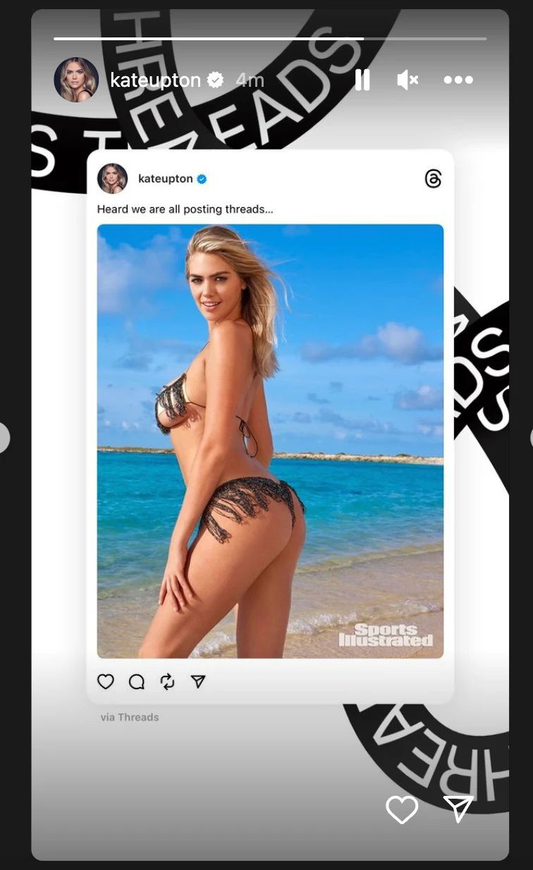 Kate Upton Back in Action Dropping Swimsuit Photos For Threads - TMSPN