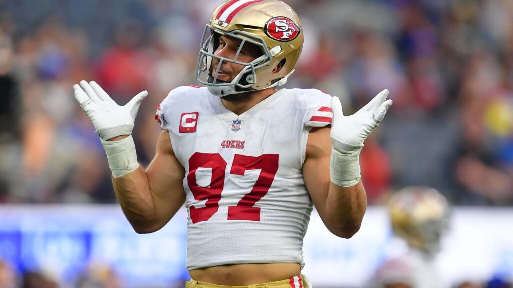 Nick Bosa Makes Surprise Appearance in MAGA Hat During Sunday Night ...