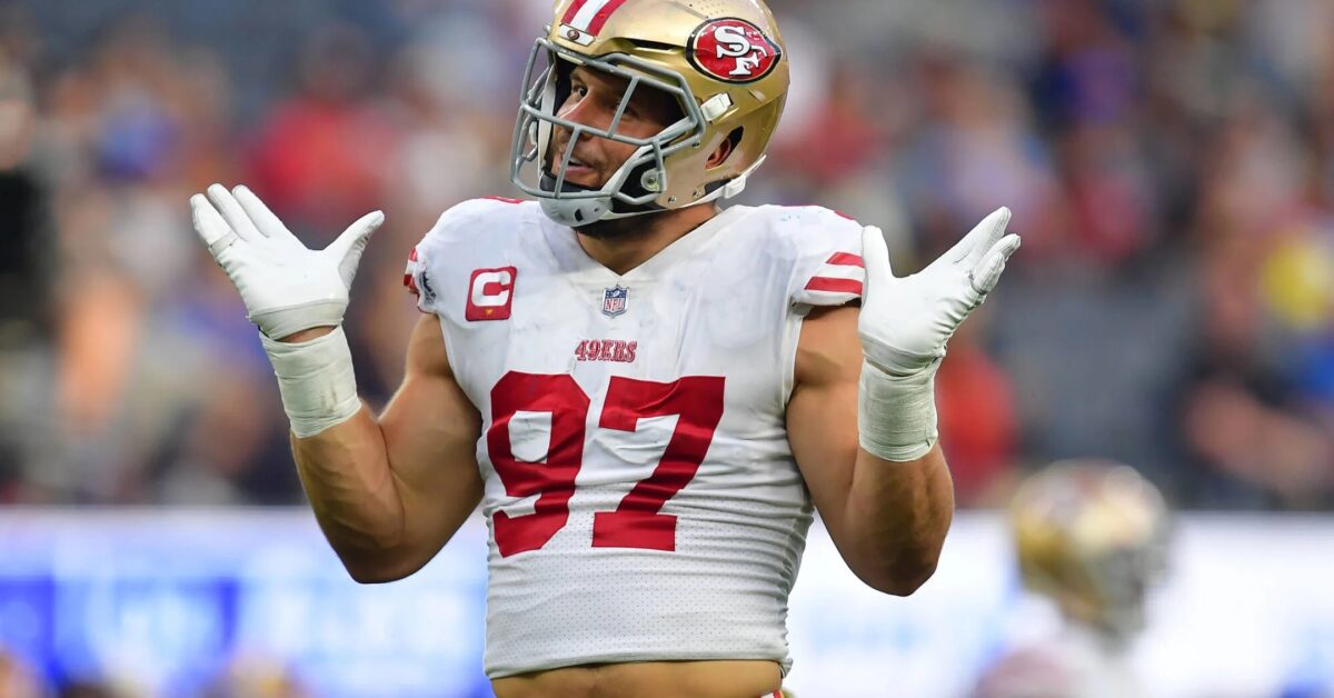 Nick Bosa Makes Surprise Appearance in MAGA Hat During Sunday Night ...