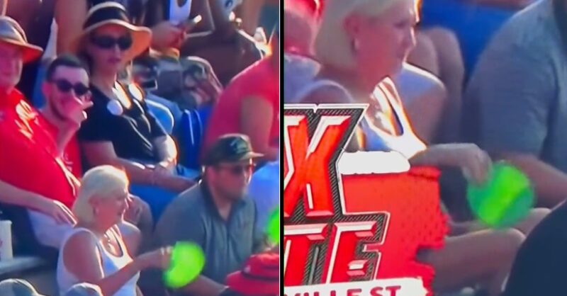 Woman Fanning Off Her Undercarriage During College Football Game Goes ...