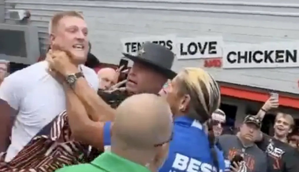 Handcuffed Bengals Fan Knocked Out Innocent Bystander With a Nasty ...