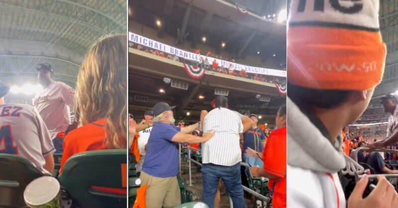 Wild Brawl Breaks Out Between Two Astros Fans at Minute Maid Park ...