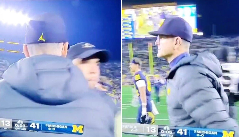 Jim Harbaugh’s Postgame Handshake With Purdue HC Ryan Walters Goes ...