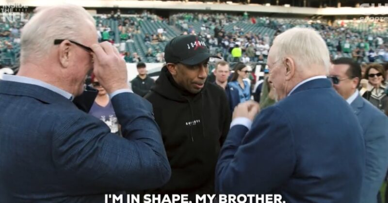 Stephen A. Smith, Jerry Jones Awkward Encounter Video Goes Viral - TMSPN