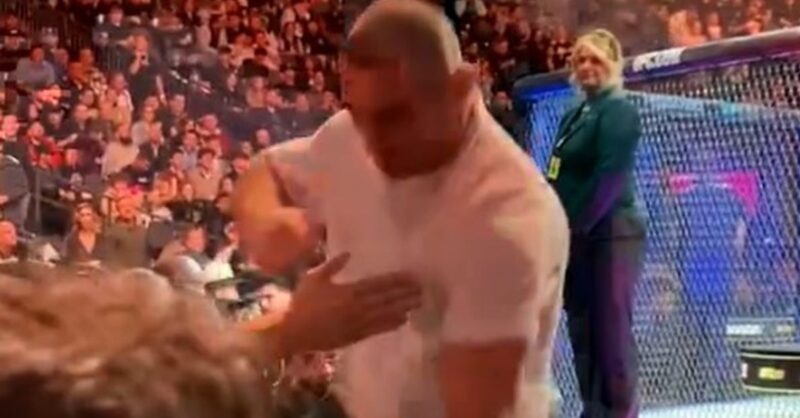 Sean Strickland Fights Dricus Du Plessis In The Stands Sparking Wild ...