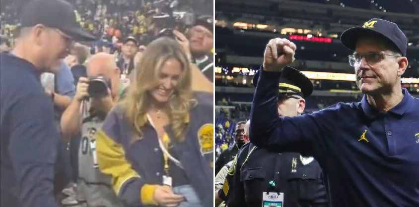 Jim Harbaugh’s Daughter Grace Goes Viral After Michigan Wins Big 10 Championship - TMSPN