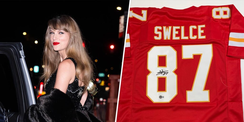 Travis Kelce Signed Custom 'Swelce, Traylor' Jersey Up For Auction Amid ...