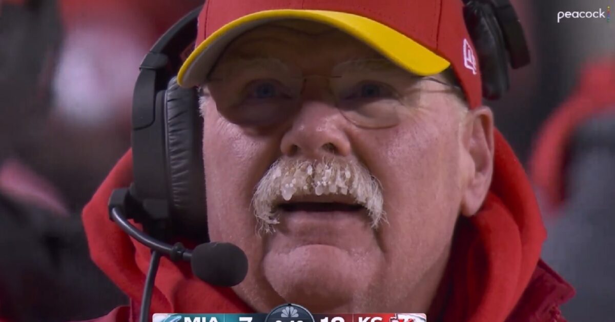 Everyone Seemed to Enjoy Andy Reid's Mustache Freezing Over - TMSPN