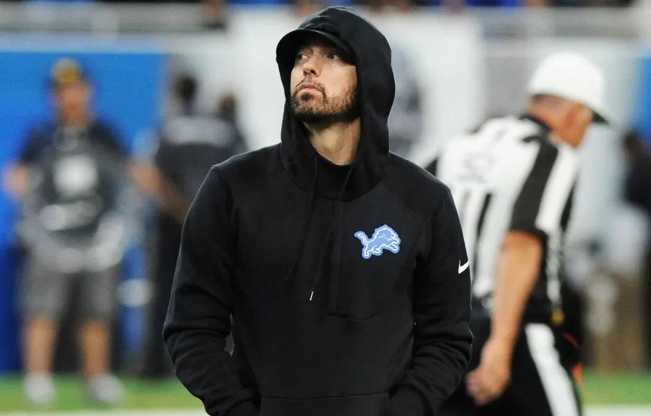 Detroit Lions Superfan Eminem Reacts with One Word to Aidan Hutchinson ...