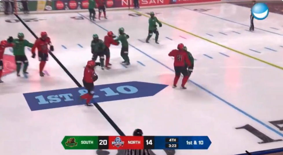 Video Of American Ice Football Goes Viral - TMSPN