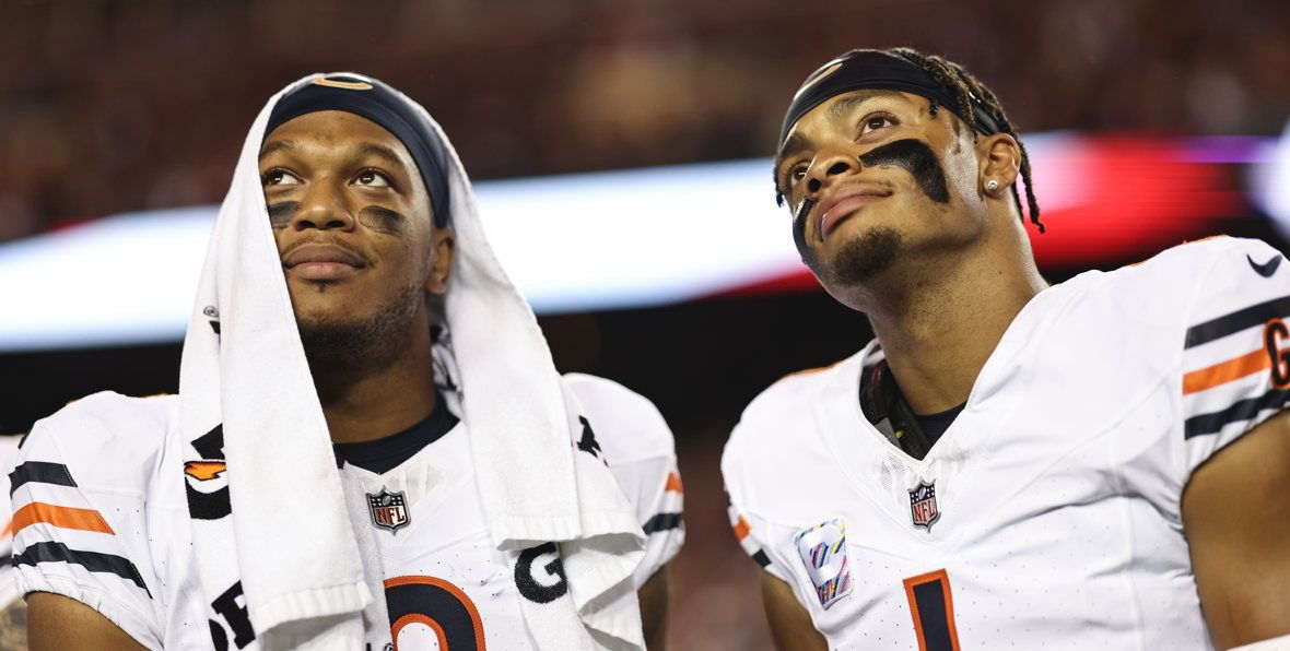 DJ Moore Weighs In On Justin Fields' Bears Future as Draft Speculation ...