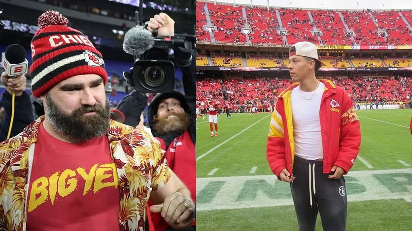 Jackson Mahomes Gets Called Out Over Awkward Touching of Jason Kelce ...
