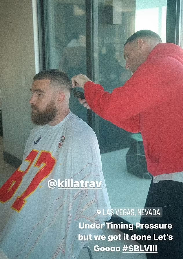 Travis Kelce Got a Fresh Fade For Super Bowl Amid Controversy ...