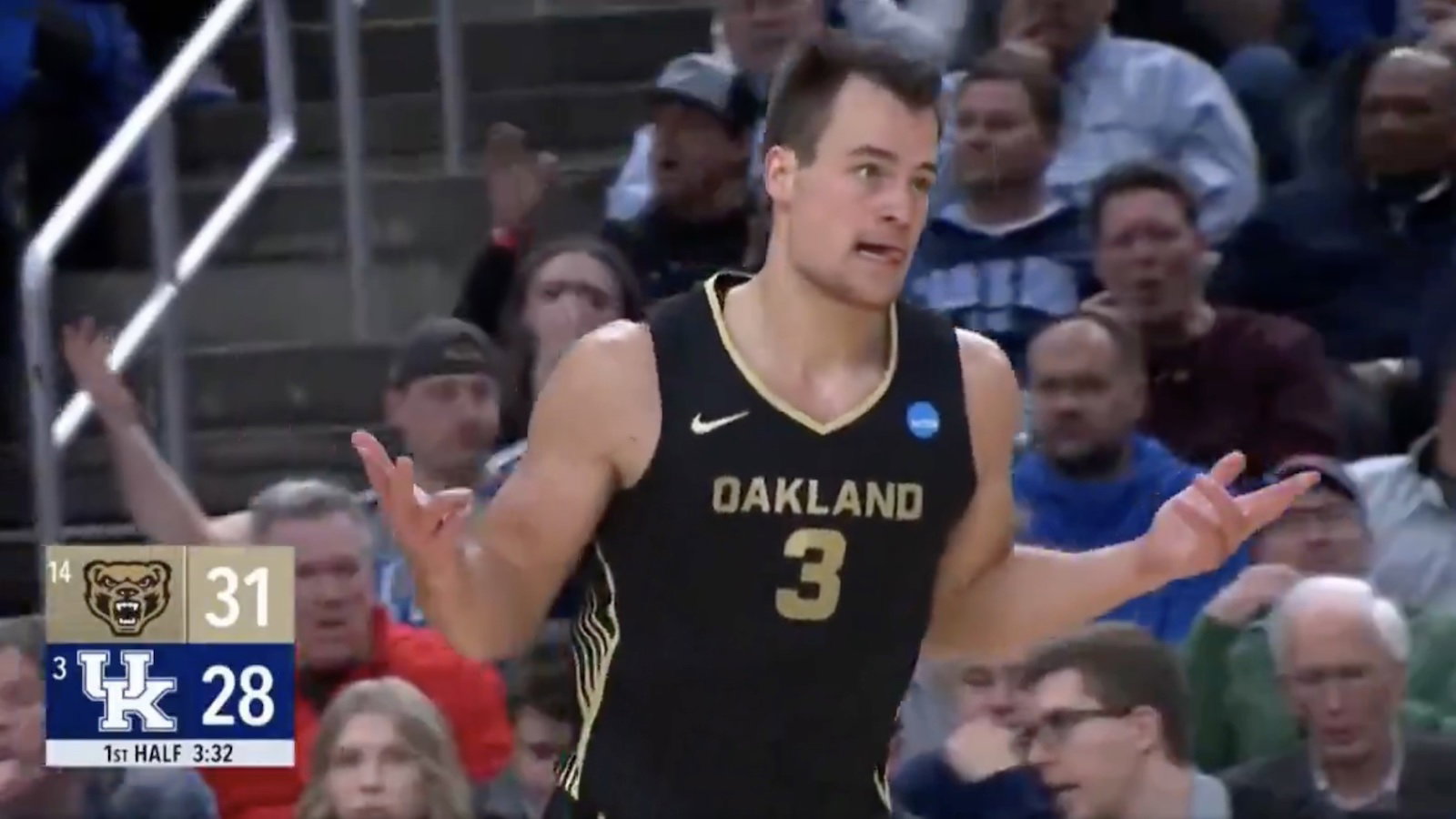 Oakland Sharp Shooter Jack Gohlke Goes Viral During Opening Round Upset ...
