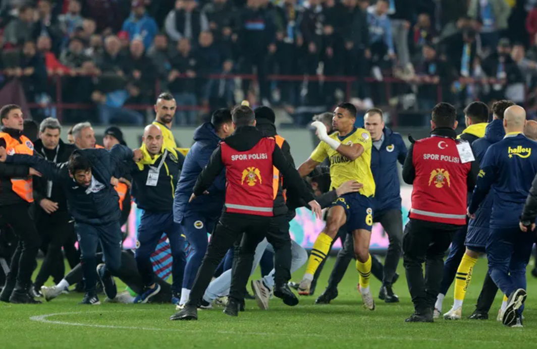 Angry Fans Fight With Players After Storming Field in Turkish Soccer ...