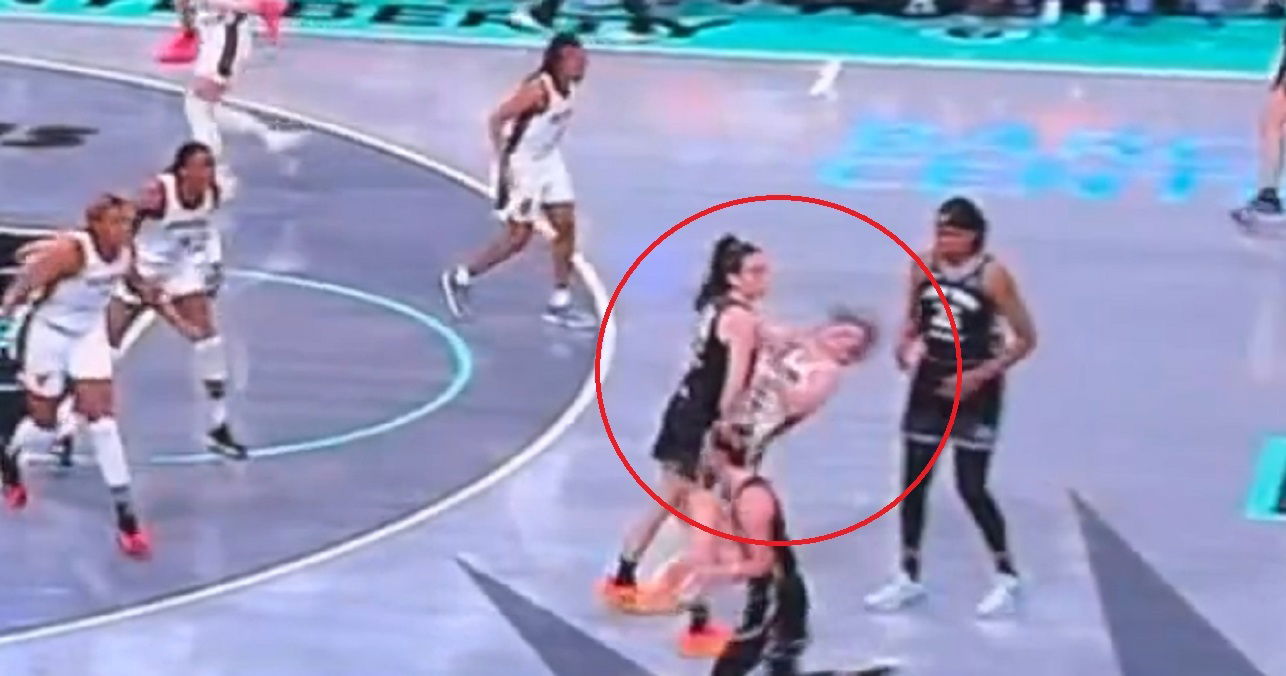 Caitlin Clark Got Absolutely Crushed Running into Huge Screen Set by ...