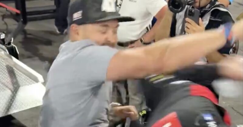 NASCAR's Ricky Stenhouse Jr. Throws Fists at Kyle Busch During After ...