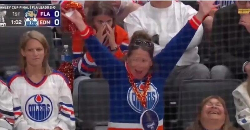 Edmonton Oilers Fan Goes Viral Over Awkward Moment in Game 3 Loss to ...