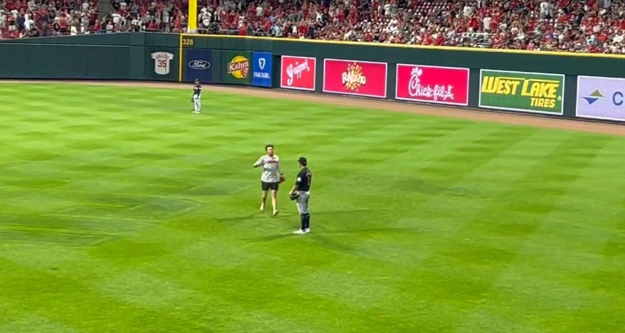 Cincinnati Reds Fan Gets Tased After Doing Back Flip While Storming ...