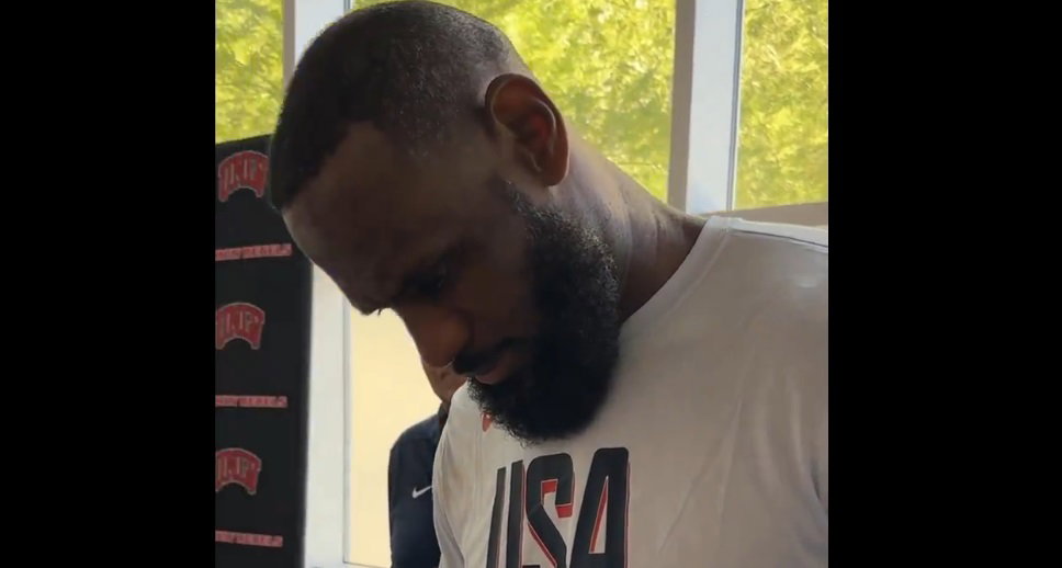 LeBron James Reaction to Bronny James' First Summer League Basket Goes ...