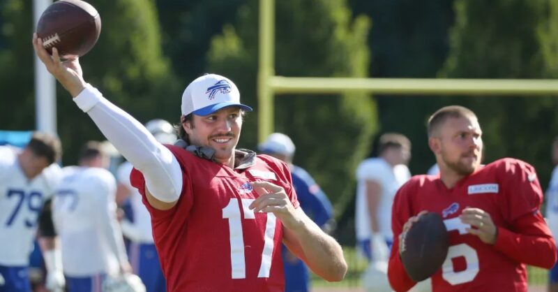 Josh Allen Shares the Story Behind His New Mustache at Bills Training ...