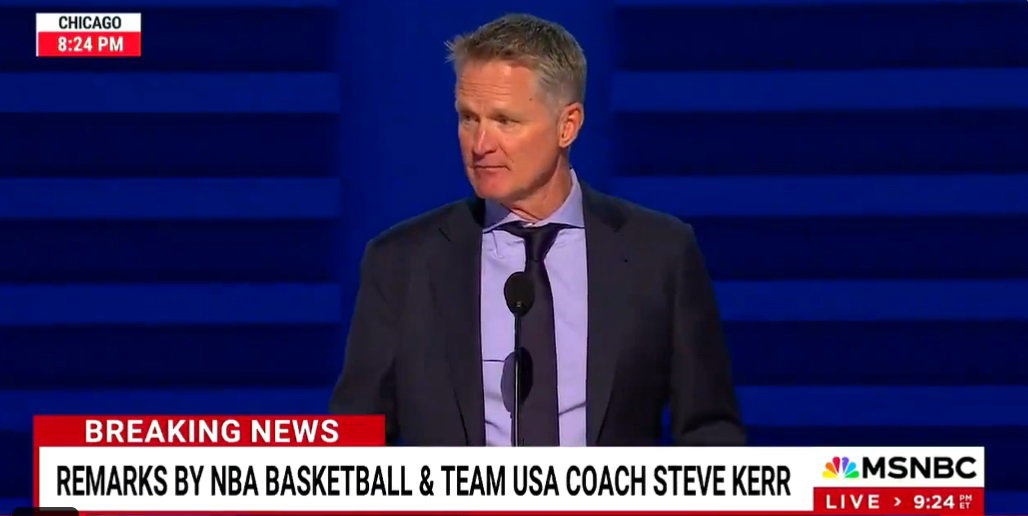 Steve Kerr Uses Curry's 'Night Night' During Speech at DNC - TMSPN