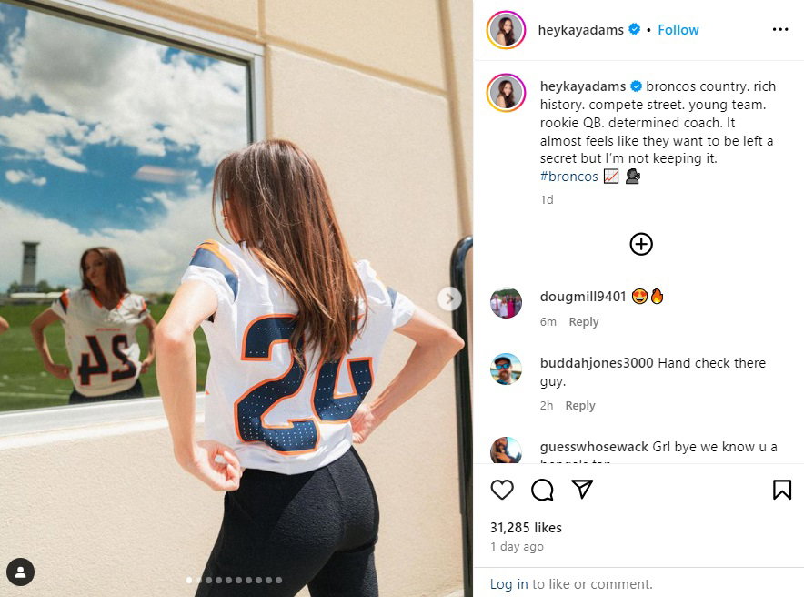 NFL Fans Buzz Over Kay Adams' Viral Training Camp Photo - TMSPN