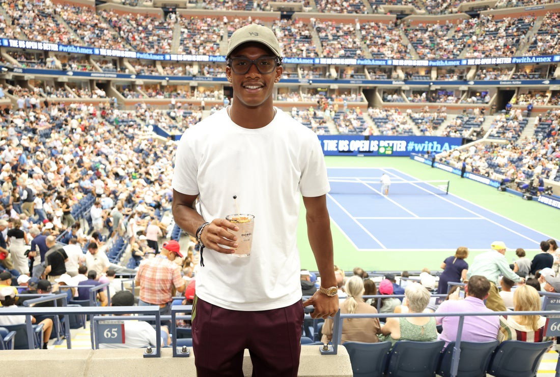 NY Jets Star Wide Receiver Garrett Wilson Enjoys the US Open - TMSPN