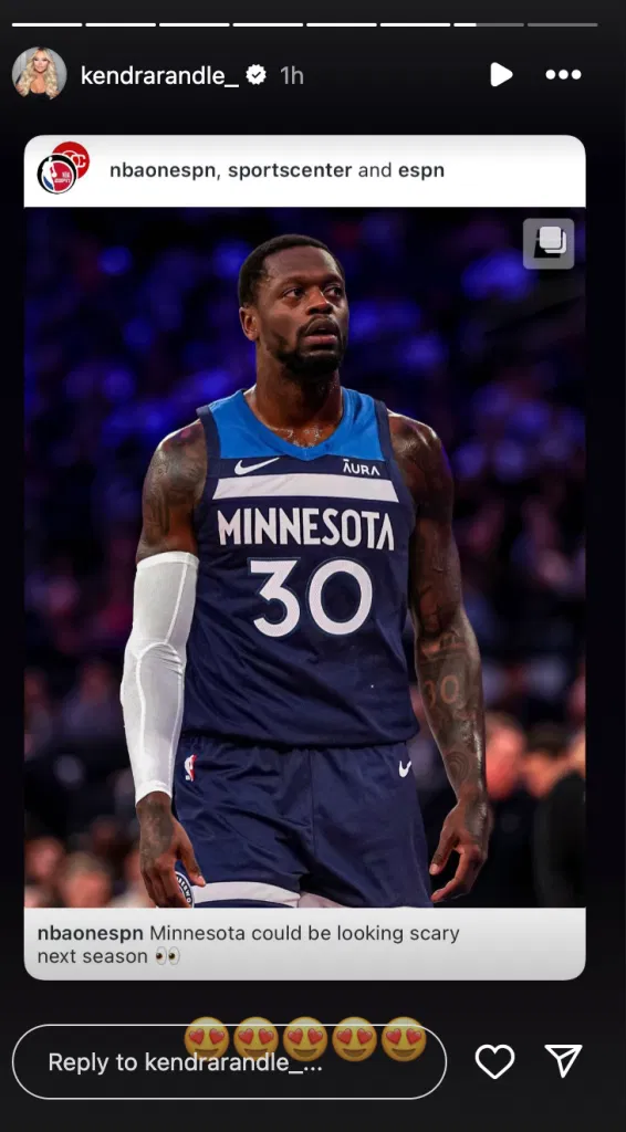 Julius Randle's Wife Kendra Responds to Surprising Knicks-Timberwolves Trade - TMSPN