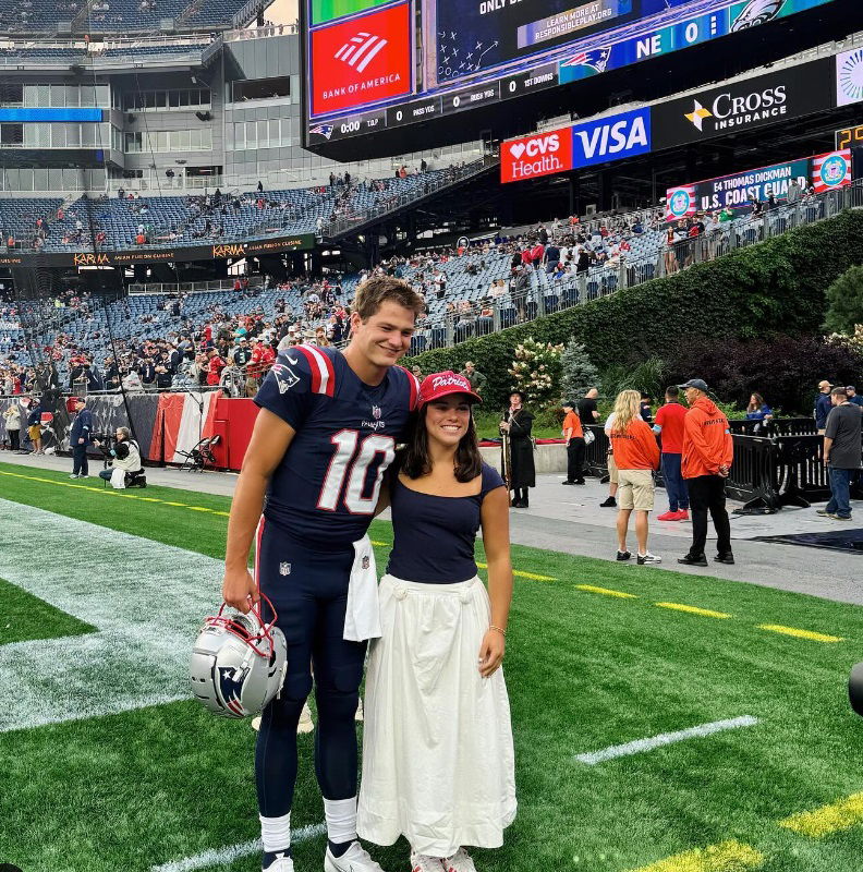 Drake Maye's Girlfriend Steals the Spotlight Following His NFL Debut ...