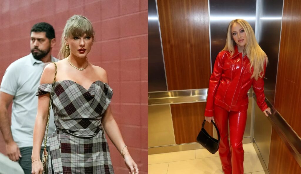 Taylor Swift Shares Excited Hug with Pregnant Brittany Mahomes at ...