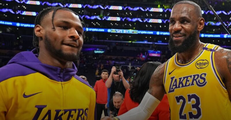 Bronny James' Jaw-Dropping Reaction to LeBron's Monstrous Alley-Oop ...