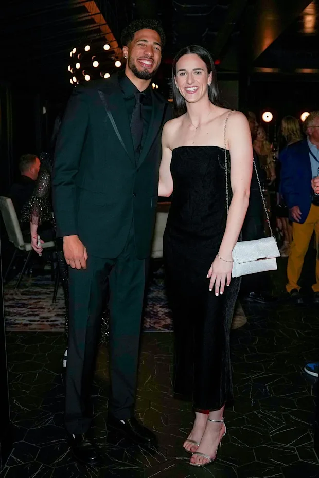 Caitlin Clark Wows in Elegant Black Dress at Pacers Gala, Poses with ...