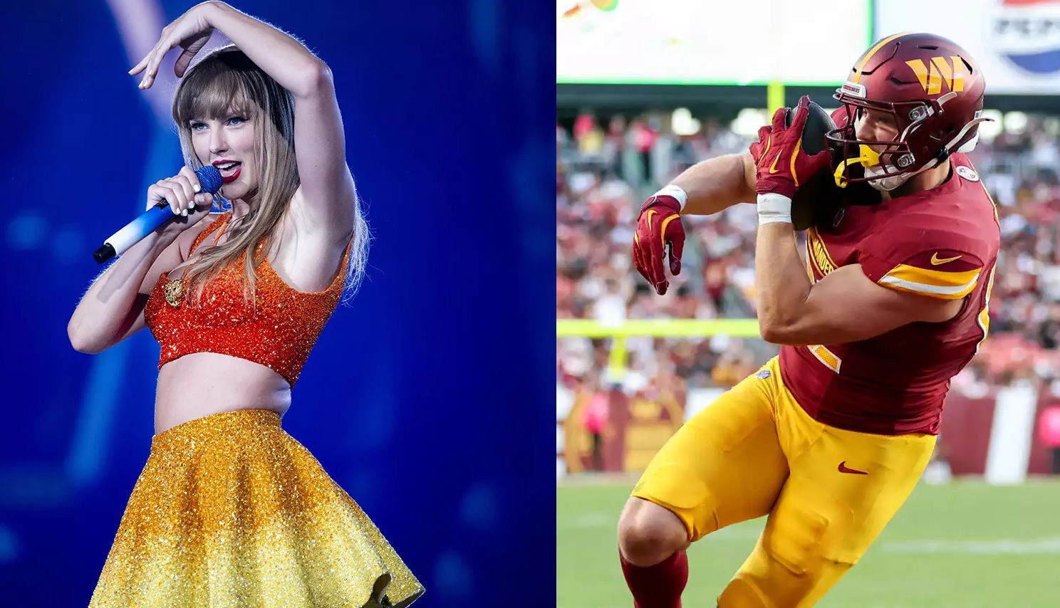 Commanders Rookie Ben Sinnott Scores First Touchdown on Taylor Swift ...