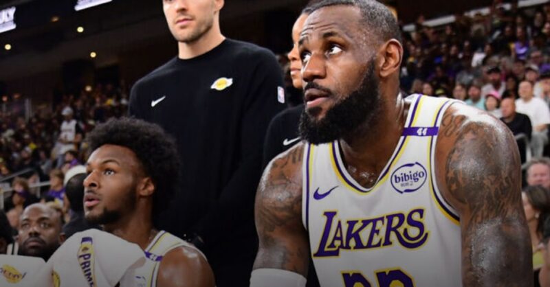 LeBron and Bronny James Share the Court for the First Time in Lakers ...