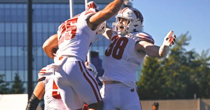 Wisconsin Strength Coach Celebrates Northwestern Victory with Dive into ...