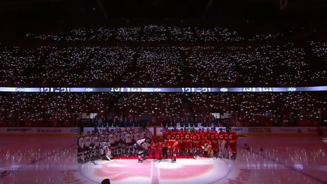 Calgary Flames and Columbus Blue Jackets Pay Emotional Tribute to ...
