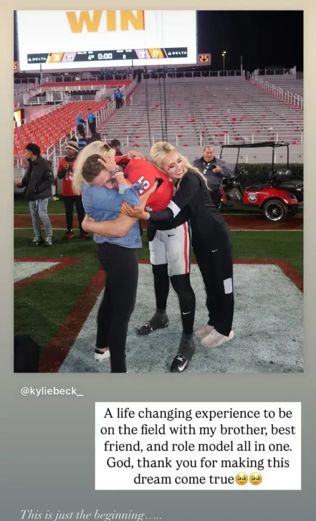 Kylie Beck Shares Heartfelt Message Following Brother Carson Beck’s ...