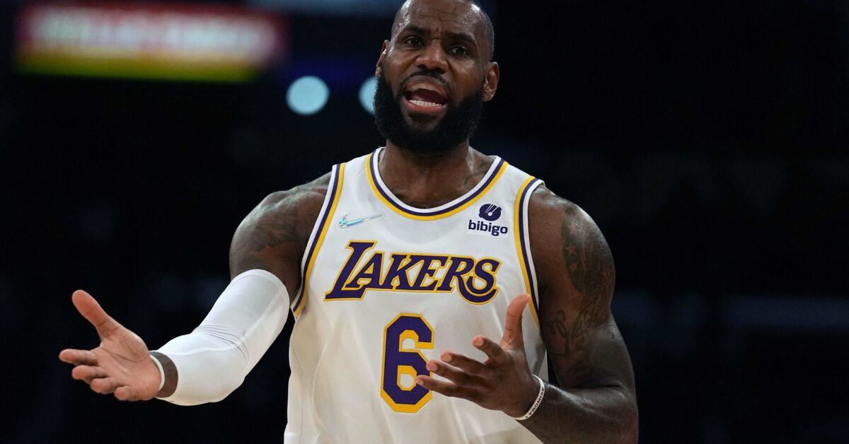 Viral Video Catches LeBron James Sneaking a Peek to See if His Flop ...