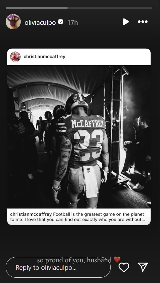 Christian McCaffrey's Wife Shares Reaction to His Heartbreaking Injury ...