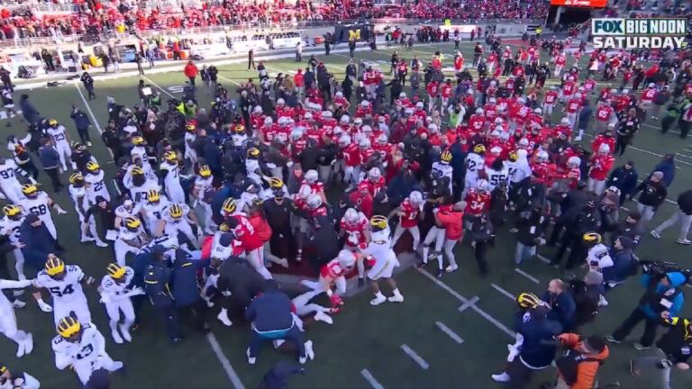 Michigan-Ohio State Game Concludes with Intense Midfield Brawl - TMSPN