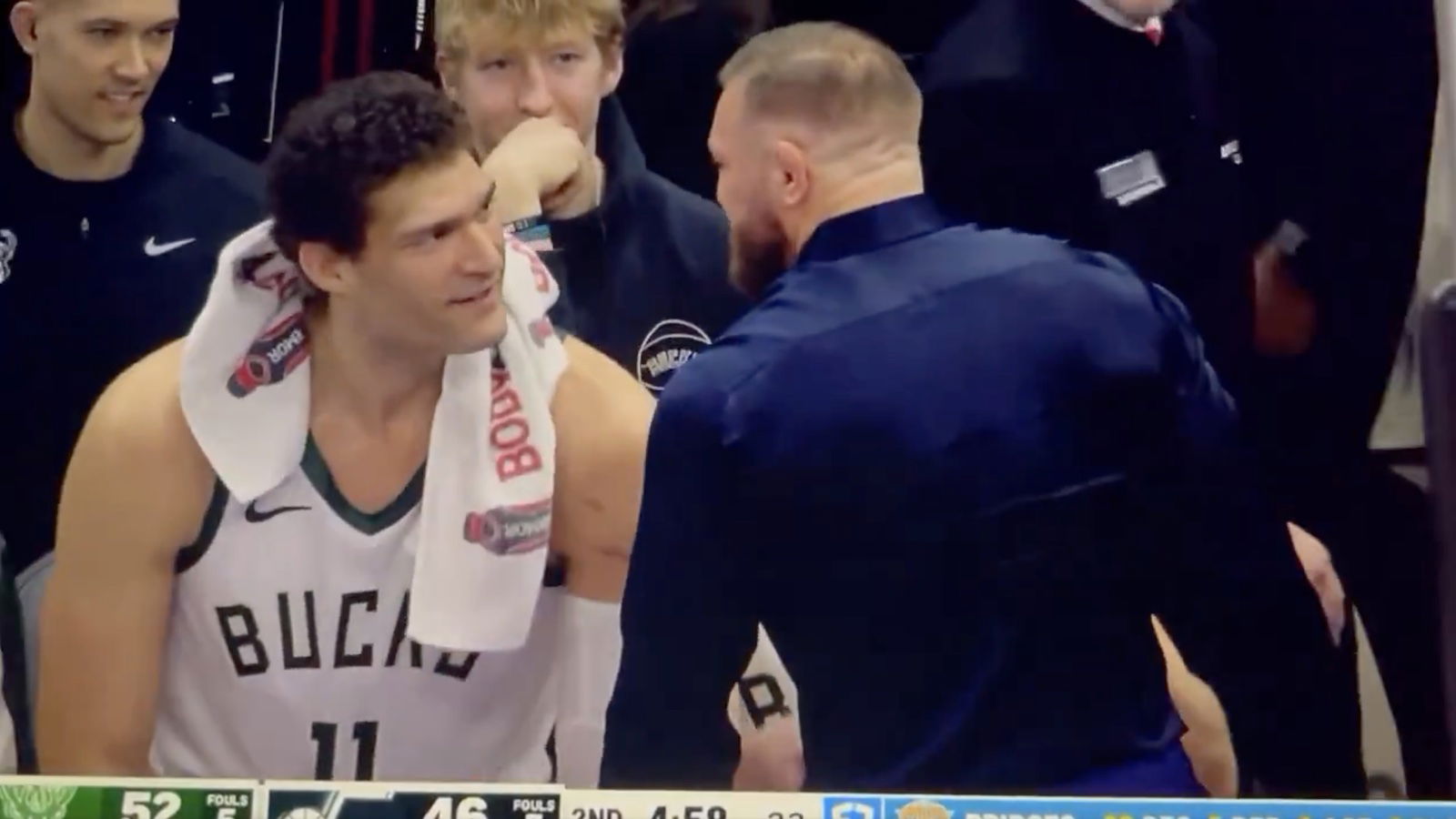 Conor McGregor's Unusual Sideline Interaction with NBA Center Steals ...