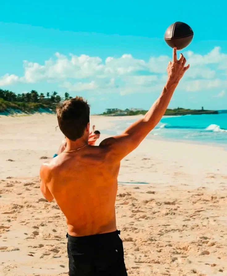 Ripped Tom Brady Shows Off His Arm While Playing Catch with Sons Ahead ...