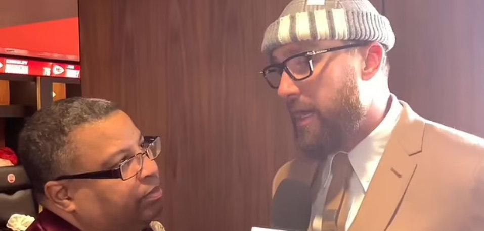 Travis Kelce Gets Emotional in Locker Room Tribute to Teammate After ...