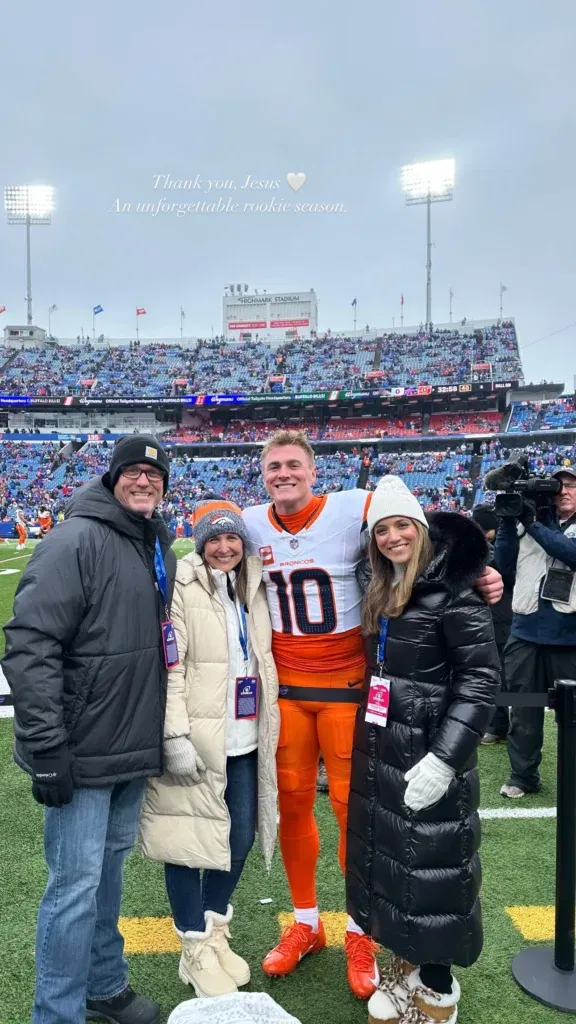 Broncos QB Bo Nix’s Wife Shares Stunning Tribute Photo Celebrating His Stellar Rookie Season - TMSPN