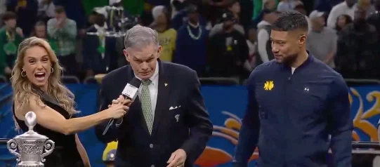 Awkward Sugar Bowl Trophy Ceremony Steals the Spotlight After Notre ...
