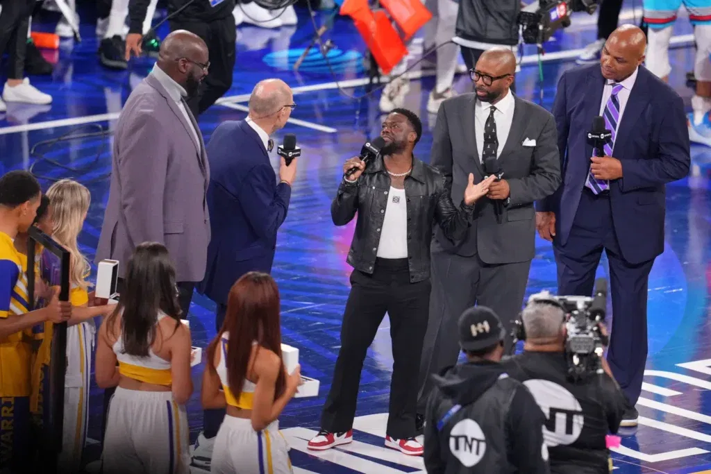 NBA All-Star Game Faces Criticism as Kevin Hart Oddly Gifts Fishing Gear to TNT Broadcast Team ...