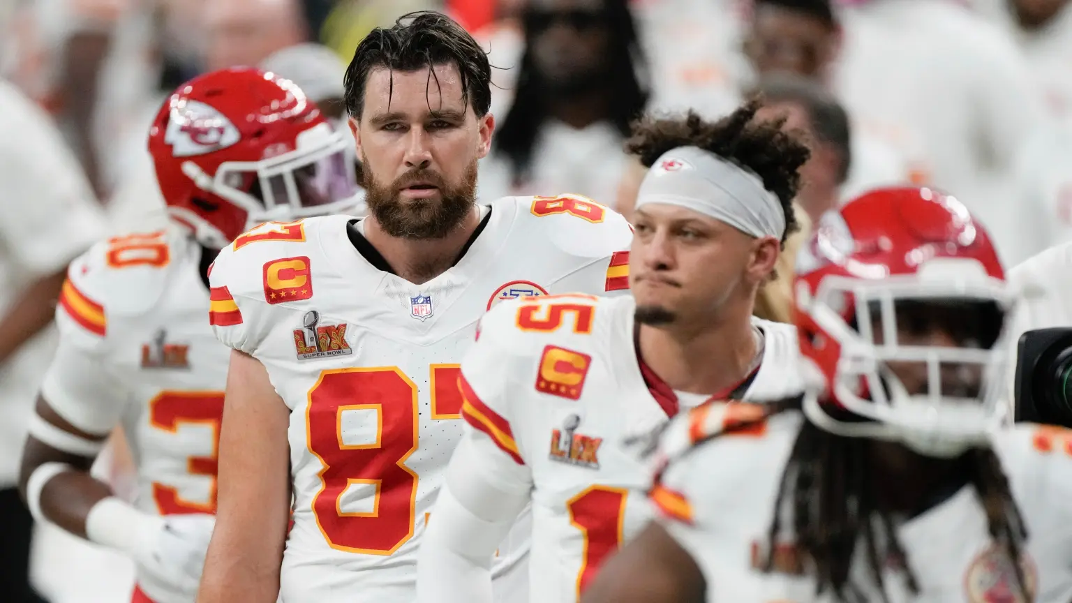 Patrick Mahomes and Travis Kelce Share Emotional Moment After Super ...