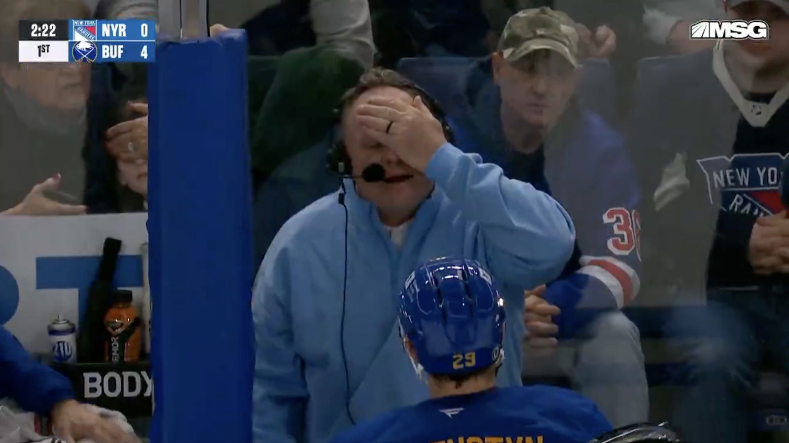 Buffalo Sabres Announcer Rob Ray Drops F-Bomb After Taking Puck to the ...